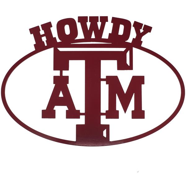 Texas A&M Howdy Oval Sign Maroon | Aggieland Outfitters
